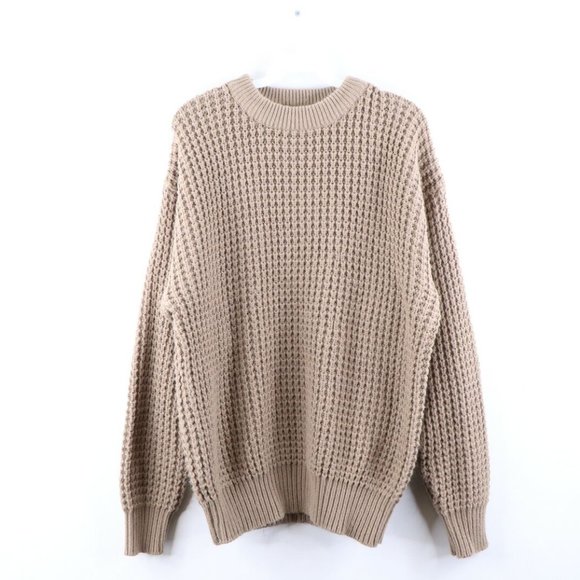Vintage | Sweaters | Vintage Rockabilly Blank Chunky Knit Sweater Brown ...
